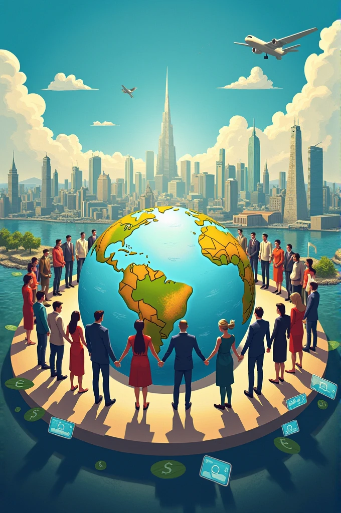Create an image that expresses the concept of globalization - SeaArt AI