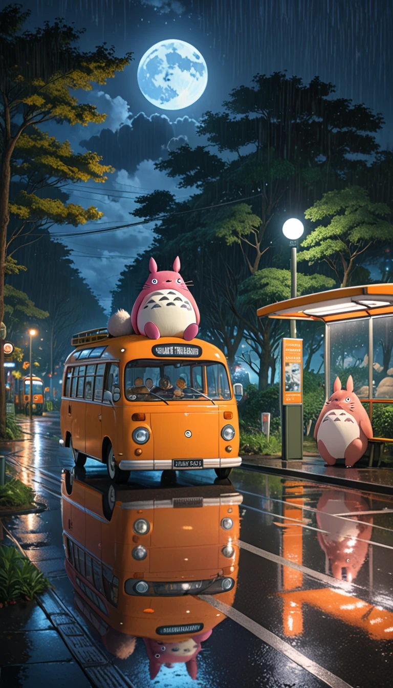 (((live-action adaptation))),(((pinky Totoro and orange Totoro1 - SeaArt AI