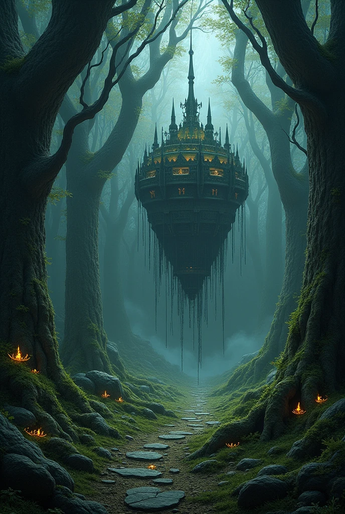 Deep in the Raventhorn Relic in the forest - SeaArt AI