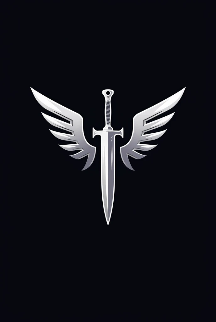 A simple logo for a counter strike team with a knife and wings - SeaArt AI