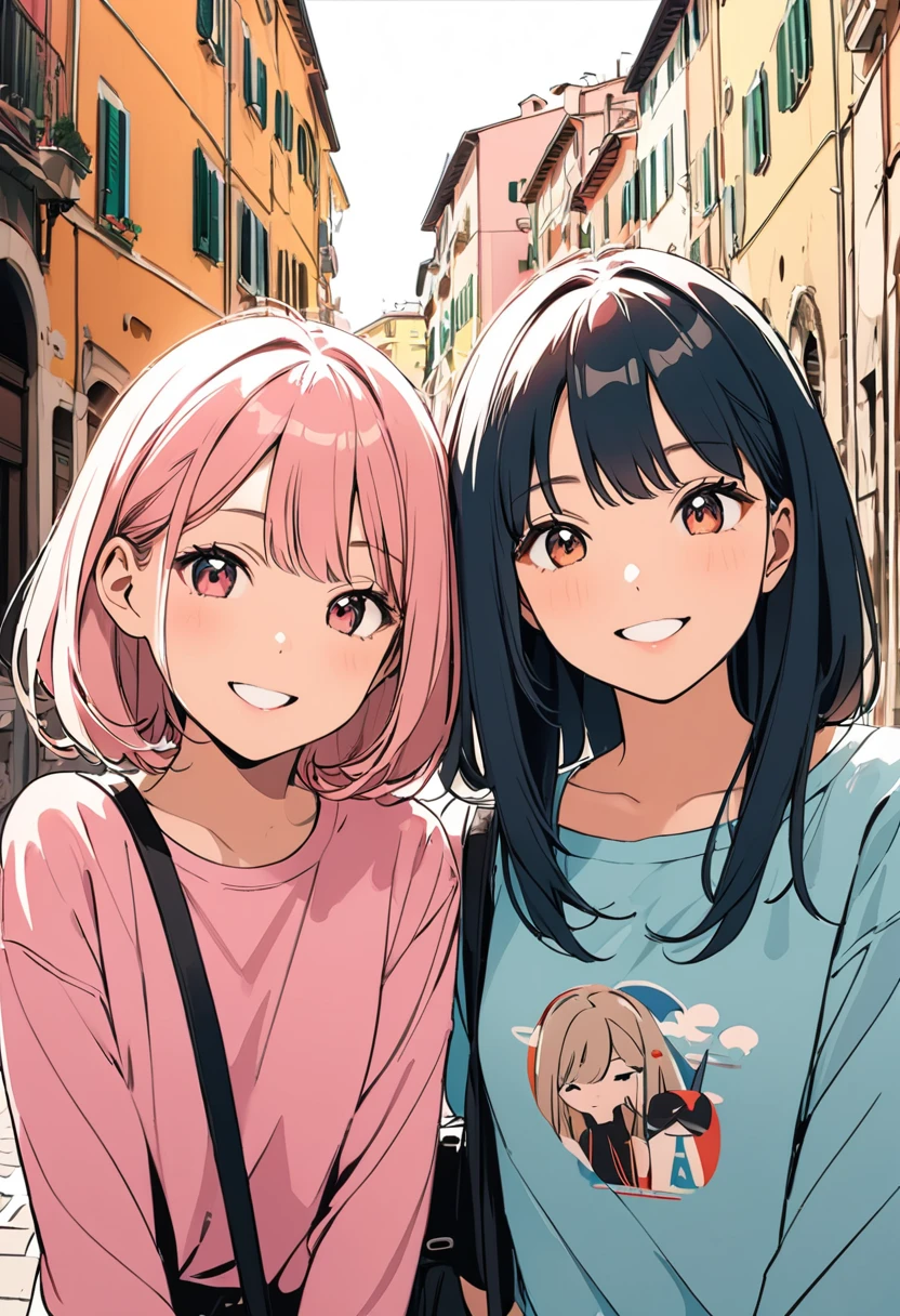 (masterpiece, best quality:1.1), pop-art style, medium flat color ...