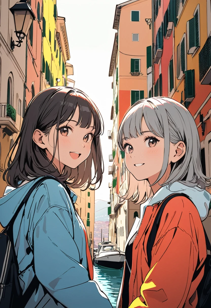 (masterpiece, best quality:1.1), pop-art style, medium flat color ...