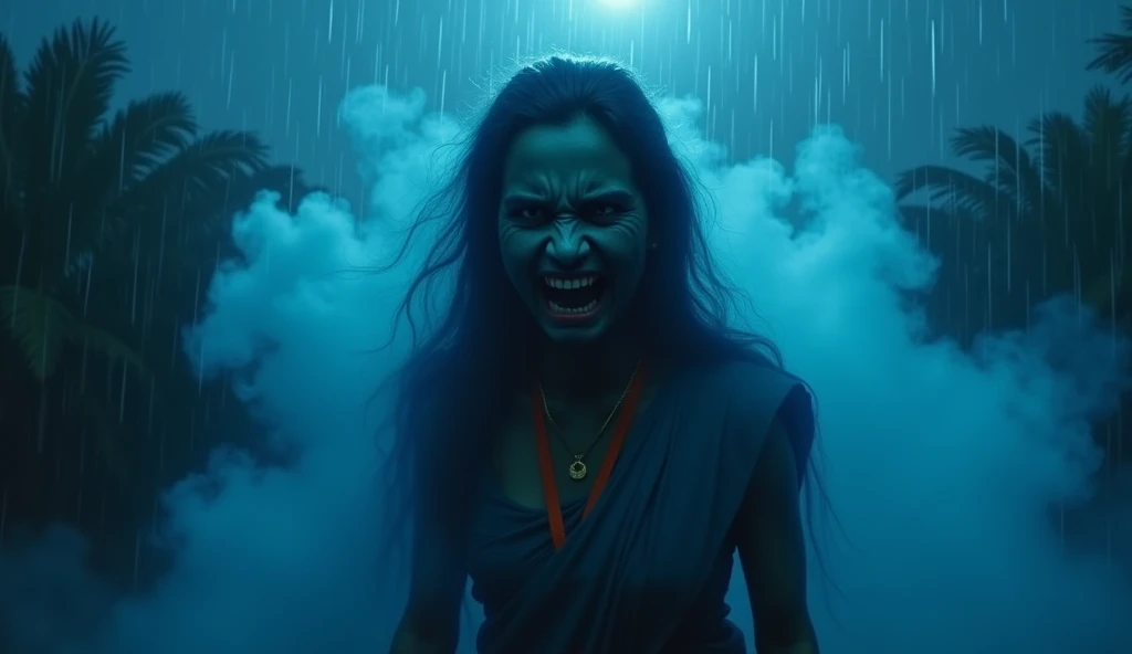 An indian village girl ghost with saree horror angry and scary face ...