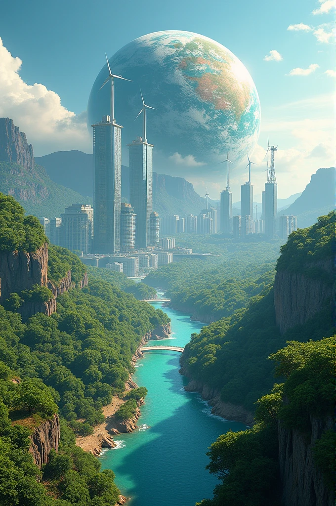 Earth in 2050 year - SeaArt AI