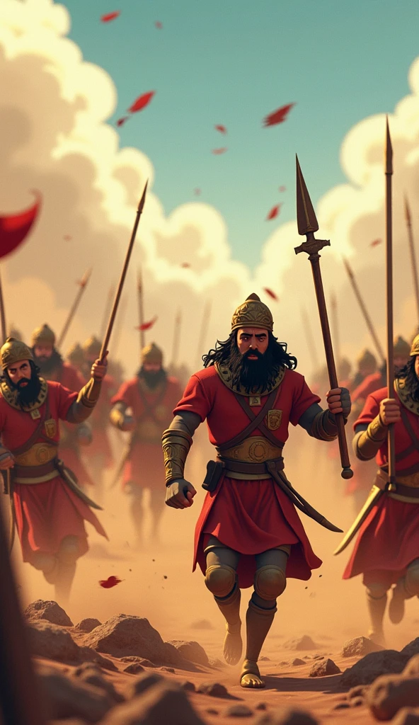 Generate in cinemetic 3d Cartoon Defeat of Mahmud Khilji: Show Sultan ...