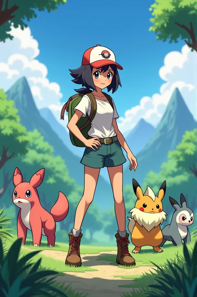 Pokemon trainer female - SeaArt AI