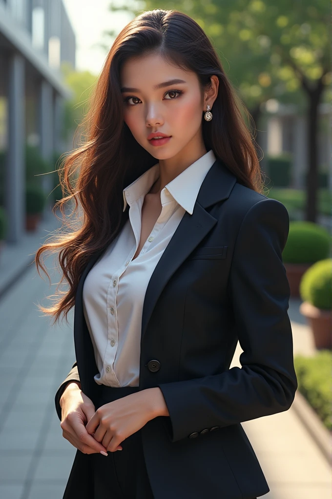 Hot girl in school dress - SeaArt AI