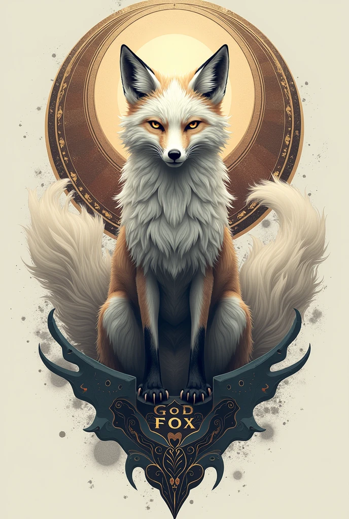 Fox logo with title GOD FOX - SeaArt AI