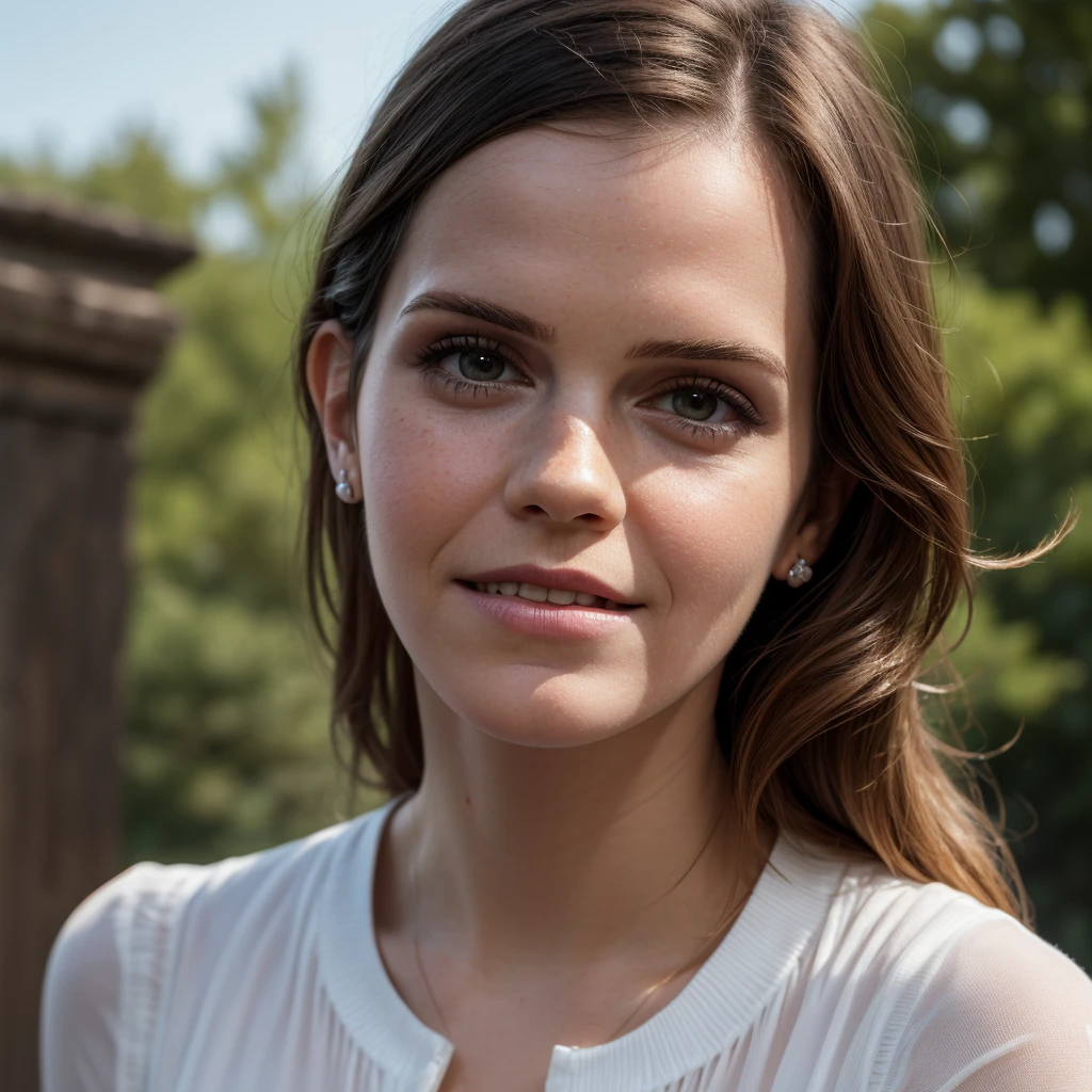 "(First person, Emma Watson, ultra realistic, with wrinkles and frown ...