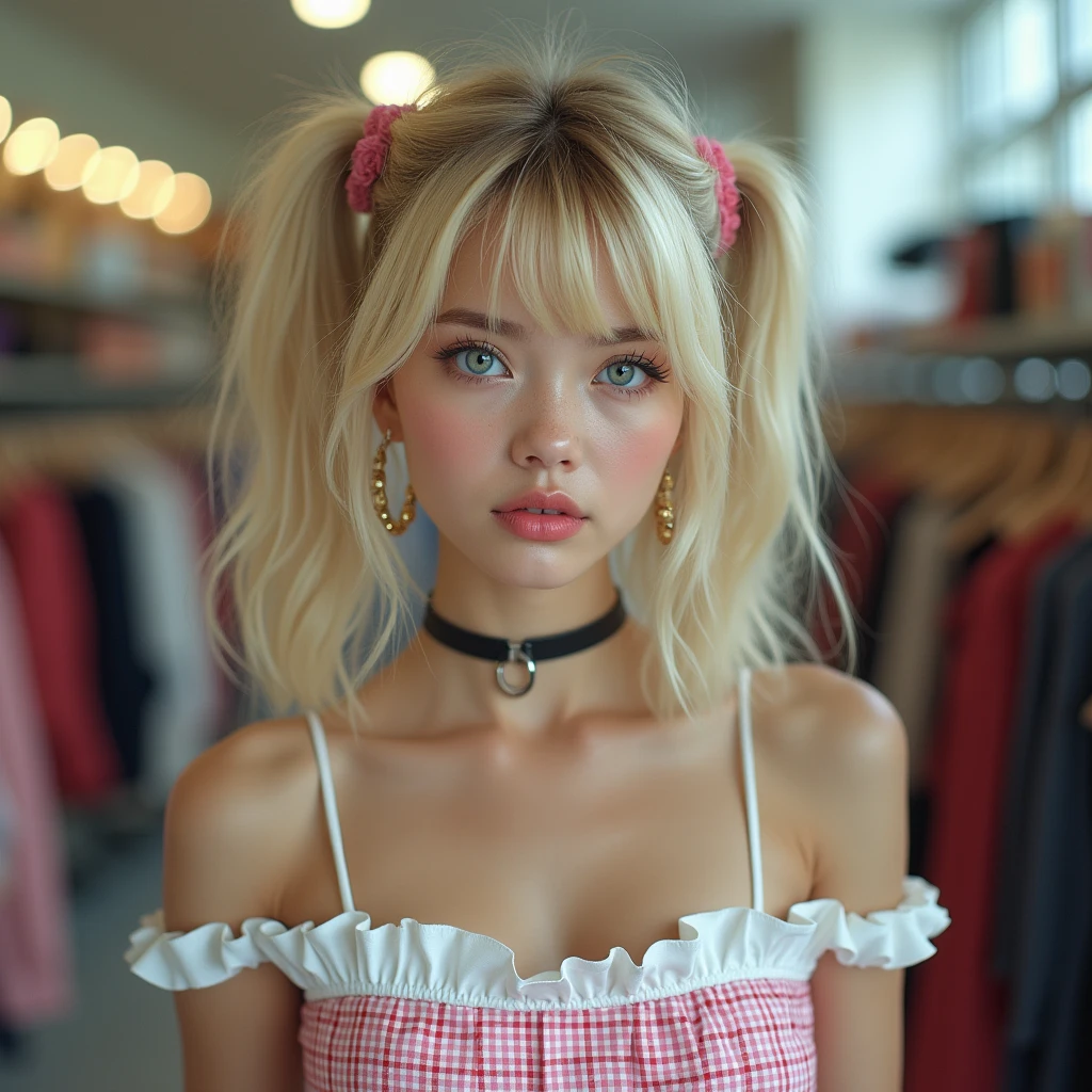 sexy girl, pigtails, cute face, gorgeous, cute, pretty, pretty face - SeaArt AI