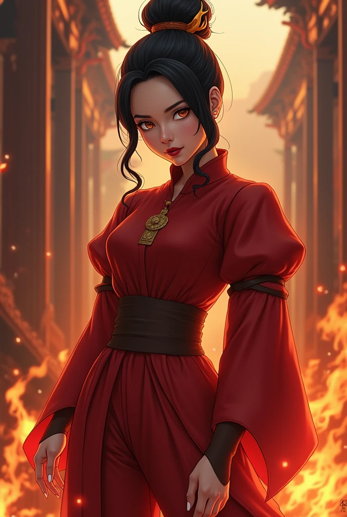 Princess Azula is a 1 black-haired teenager, golden slanted eyes and ...