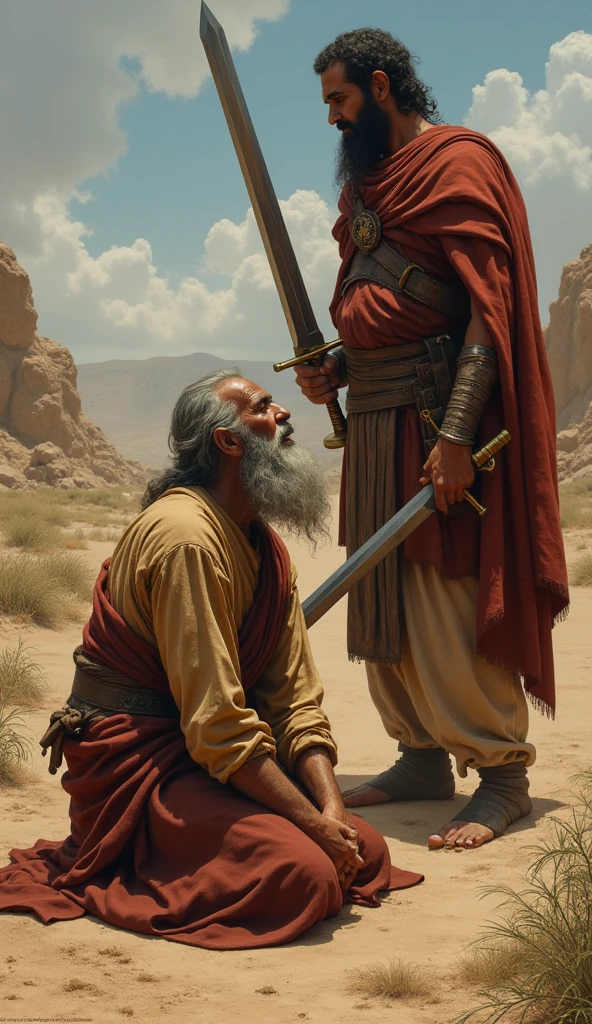Create a realistic image of the apostle Matthew killed by the sword in ...