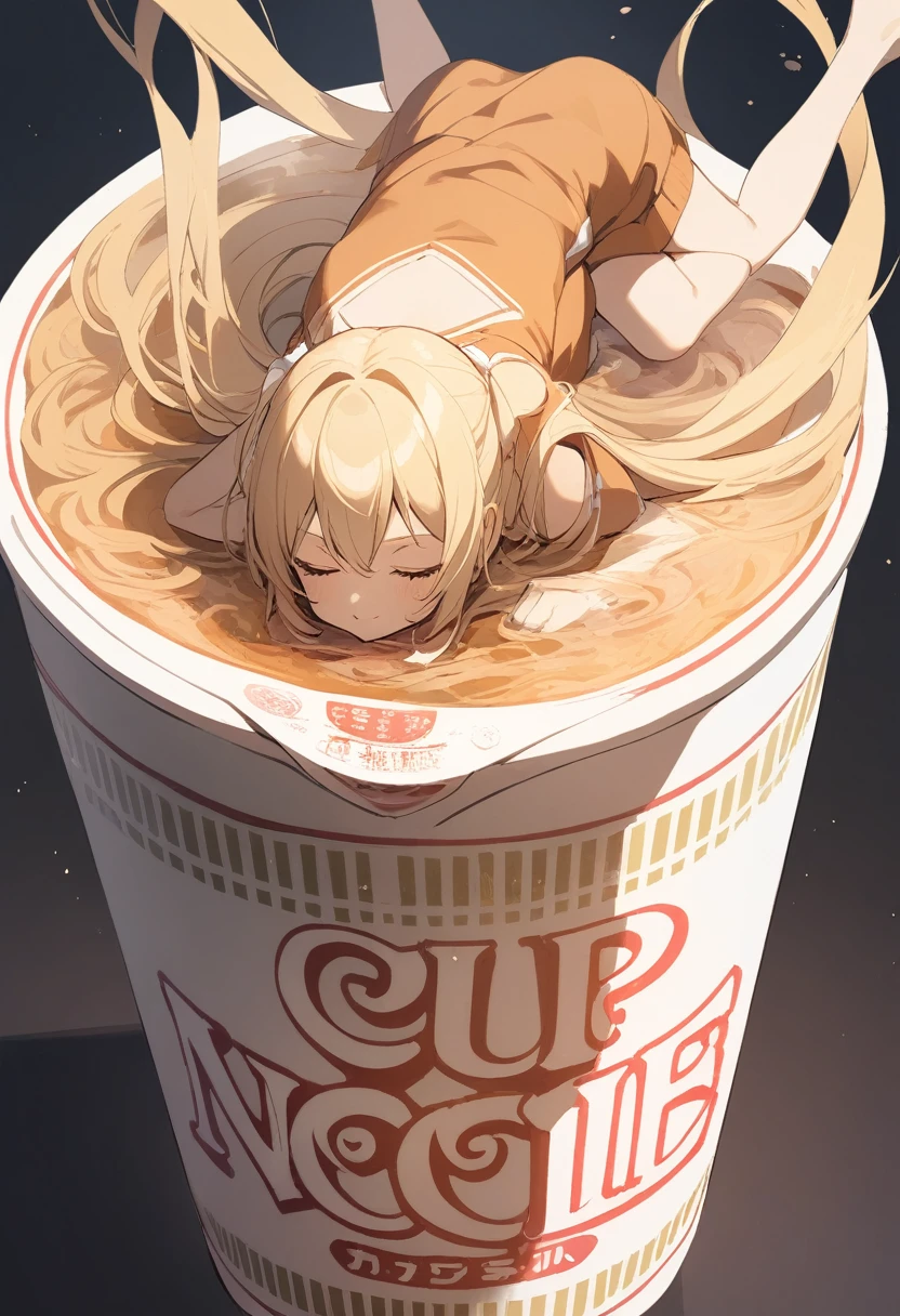 One girl, Medium sized breasts, Noodle stopper,Nissin Chicken Ramen ...