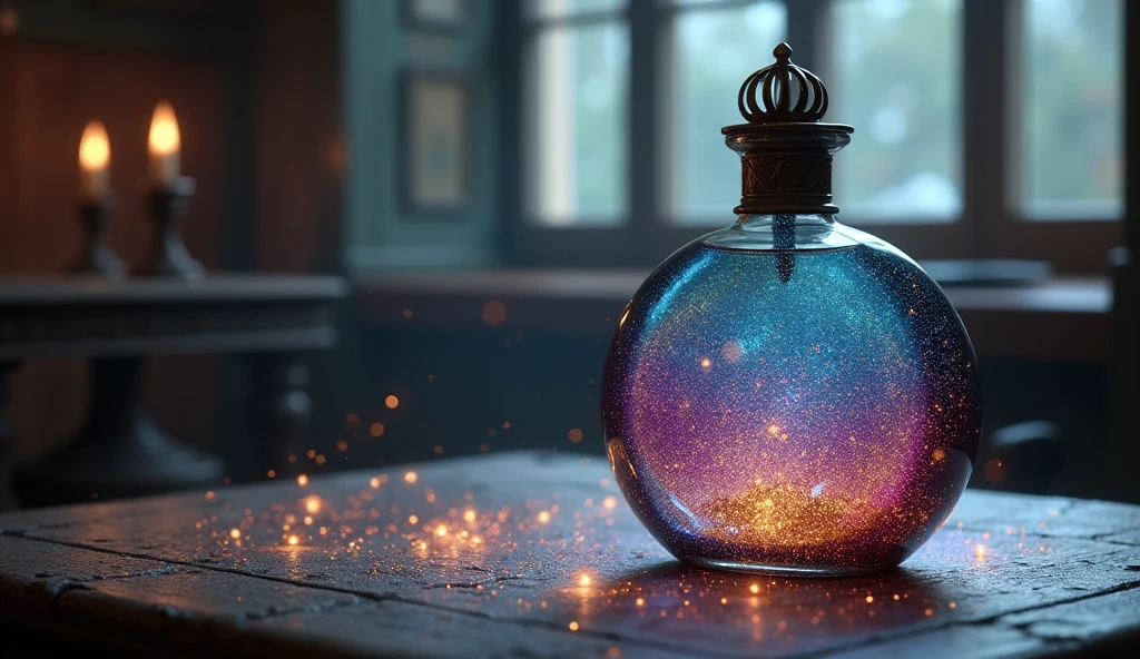 Professional photography、Digital Art、Close-up shot of a magical ...