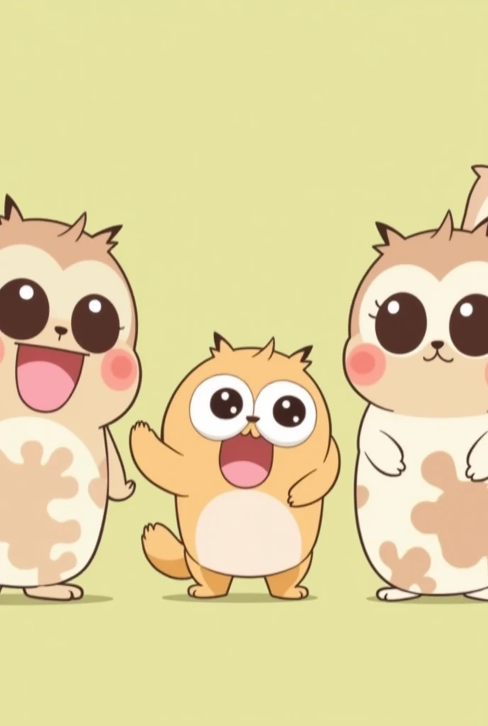 （Most of the background is solid color.），Simple animation of small cute ...