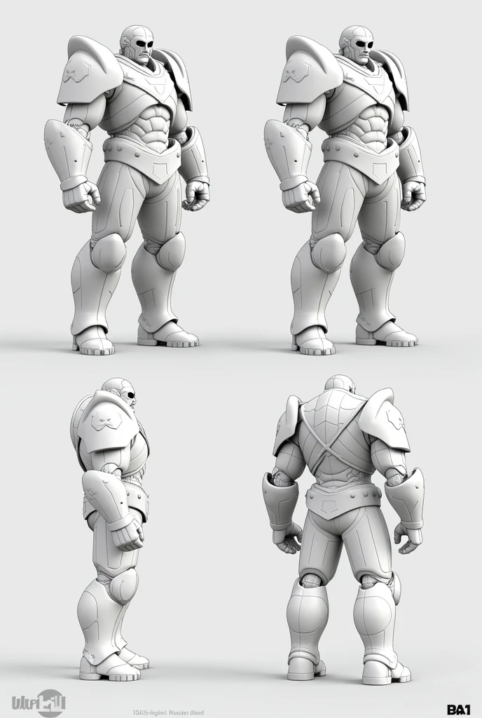 Make 3d Blueprints of the character Gabriel from ultrakill game in side ...