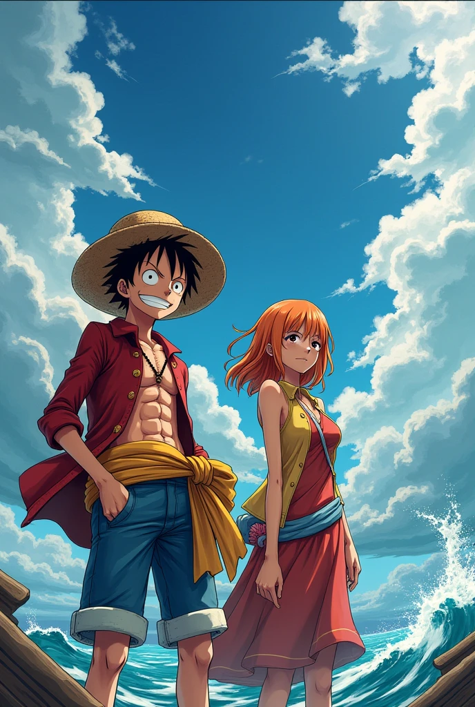 Luffy e Nami - SeaArt AI