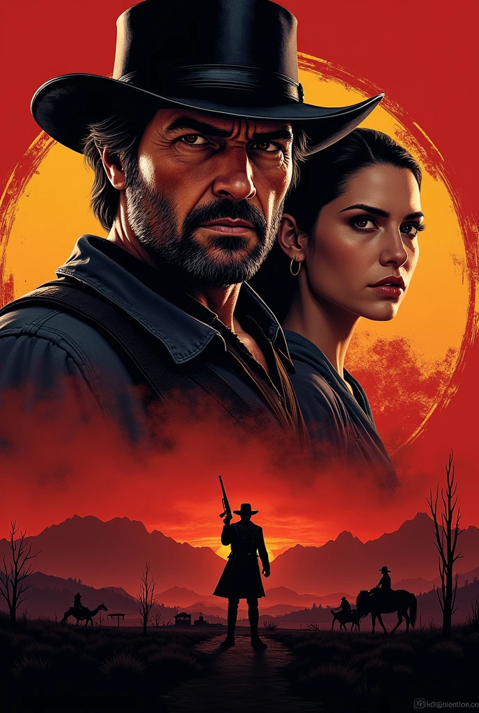Create a red dead game cover - SeaArt AI