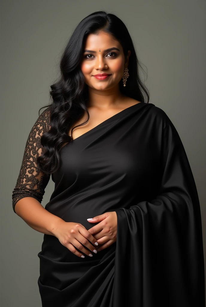 Indian hot cute beautiful women in black colour sare thirty five age ...