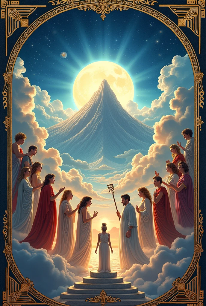 Create a cover page covering all greek god - SeaArt AI