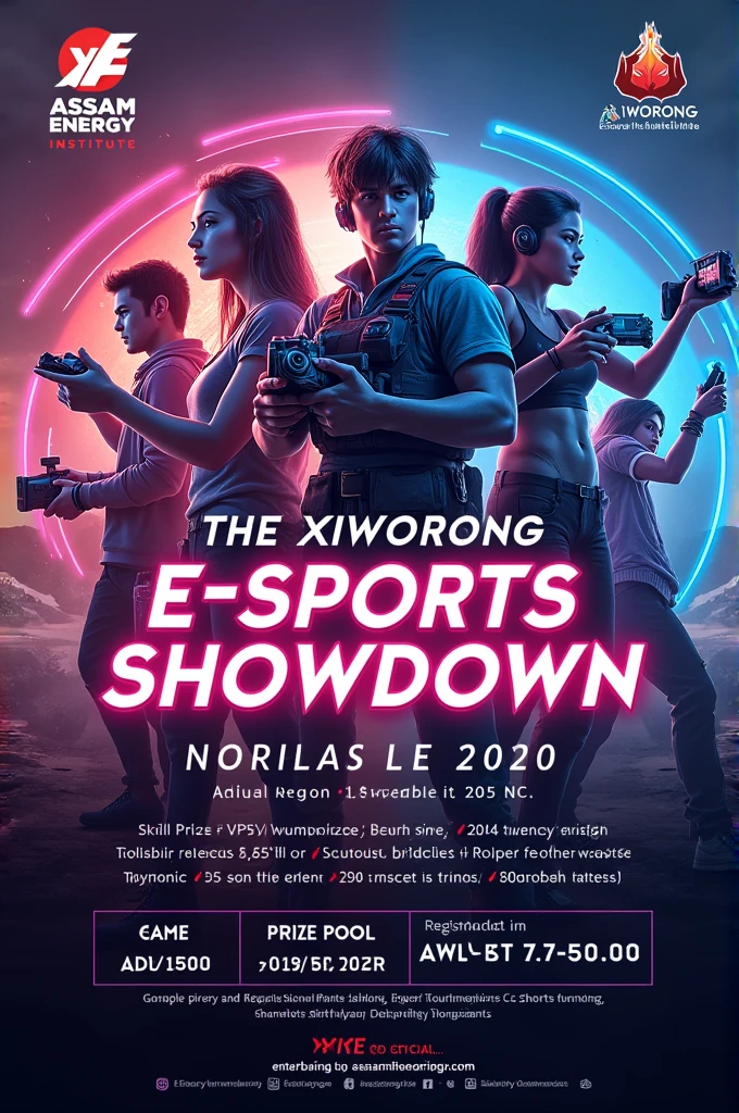 Create an electrifying poster for the XiWORONG Techfest's E-sport ...