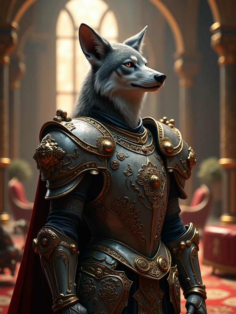 Wolf Knight, Exquisite armor, Complex design, money, silk, Cinematic ...
