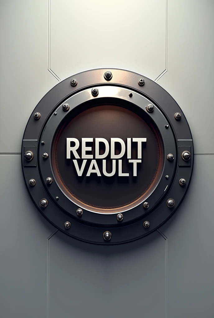 Make a logo using the name Reddit Vault. The logo should be round ...