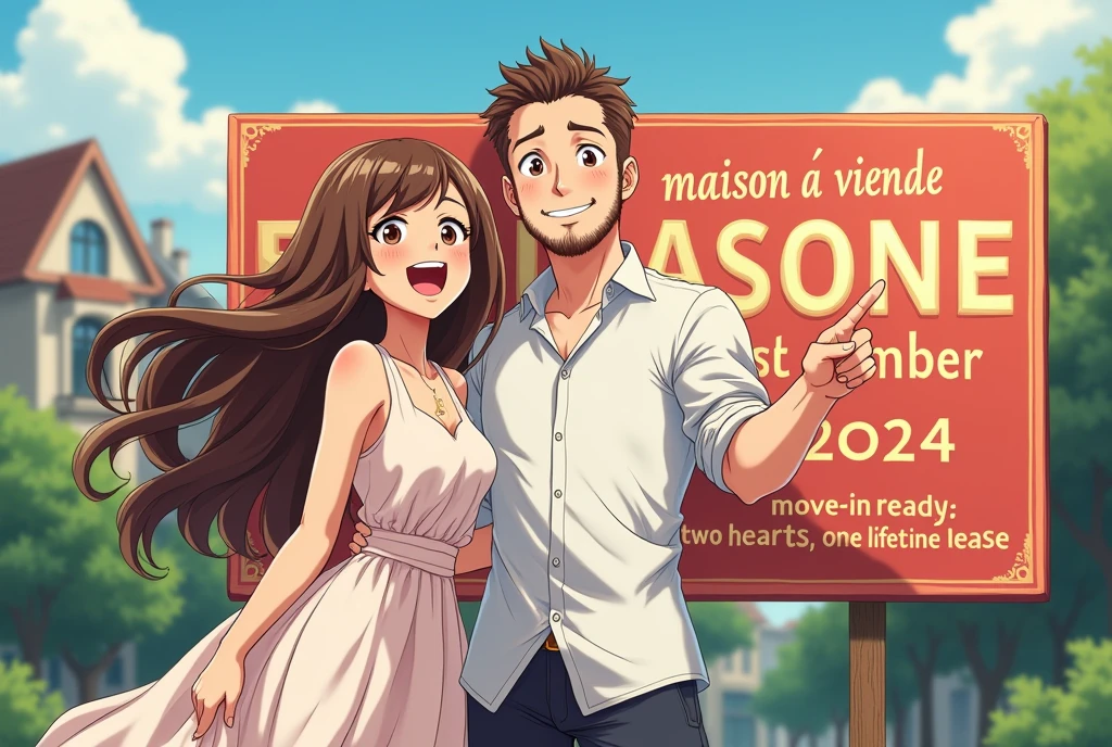 Anime style, (((a woman in her thirties named Géraldine))) with long ...