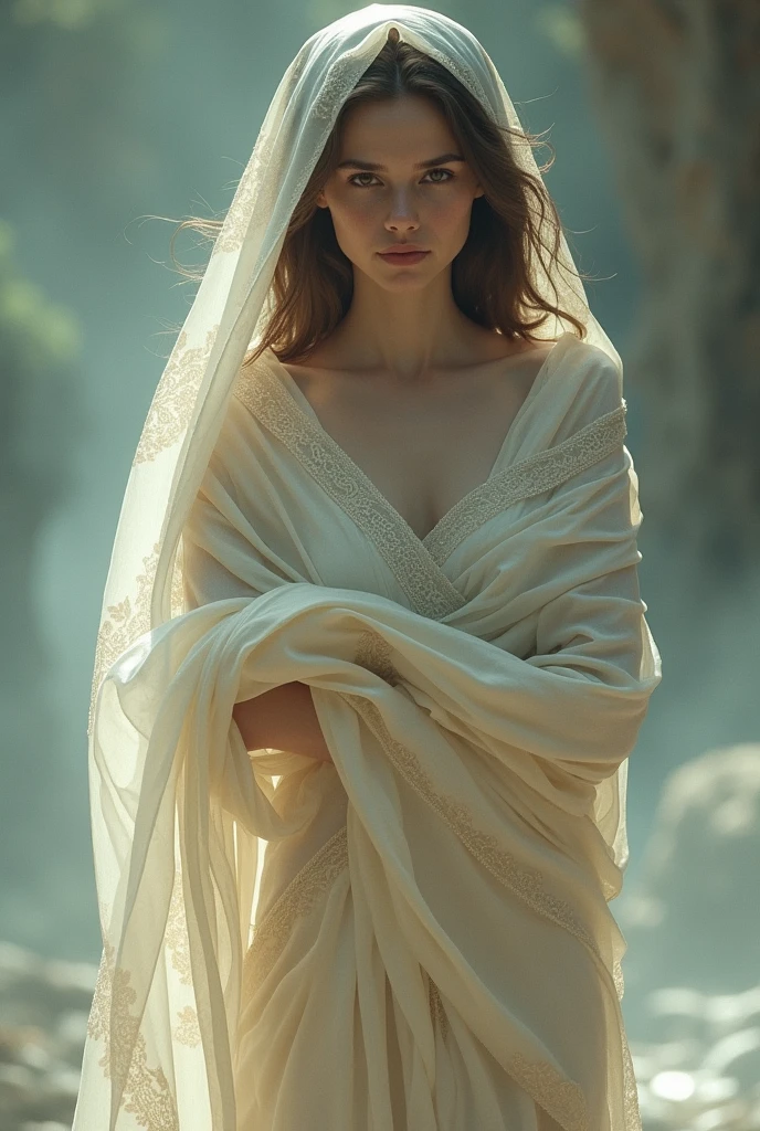 Girl getting wrapped in a cloth - SeaArt AI