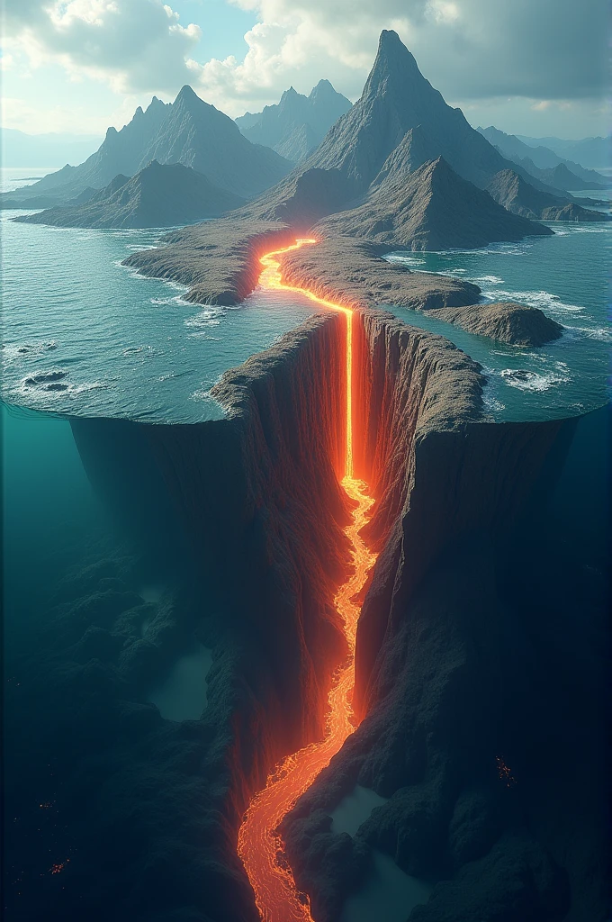 Create Seafloor spreading theory - SeaArt AI