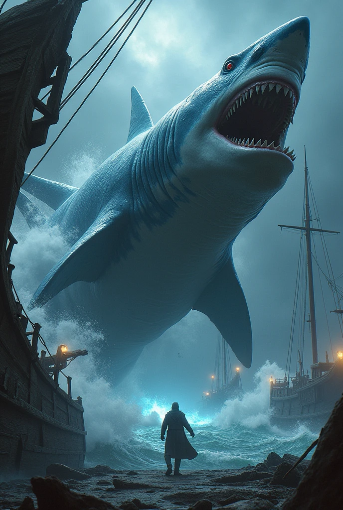 Shark transform in ship - SeaArt AI