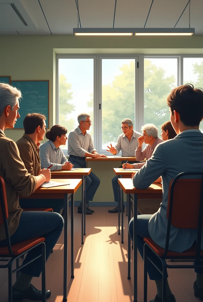 Adults in the classroom - SeaArt AI