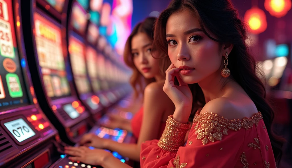 Create Casino flyer that says "COBLOS4D SLOT-GACOR", Indonesia Girls ...