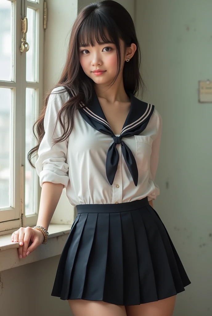 Sexy japanese teen school uniform hot naughty - SeaArt AI