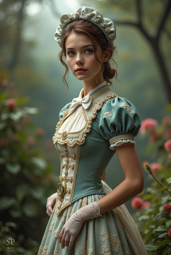 Elegant Alice in Wonderland inspired uniform - SeaArt AI