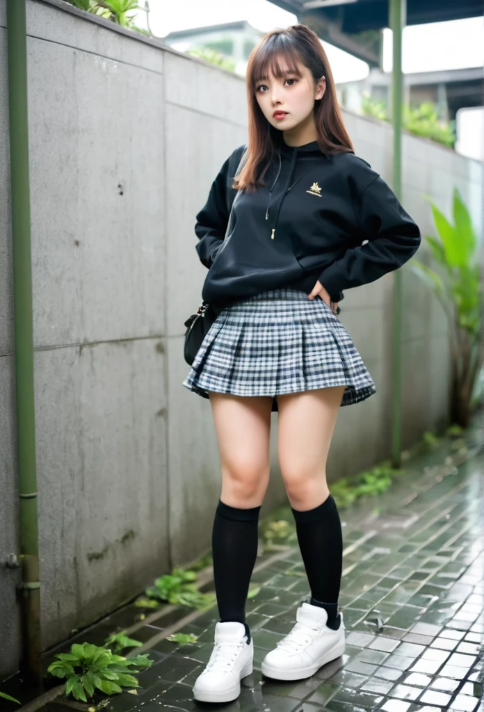 Peeing，squat，mini skirt、 - SeaArt AI