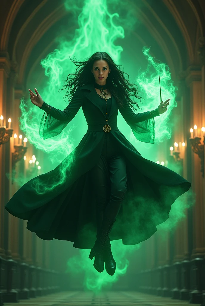Leta Lestrange using Zoe kravitz wrapped in beautiful green flames from ...