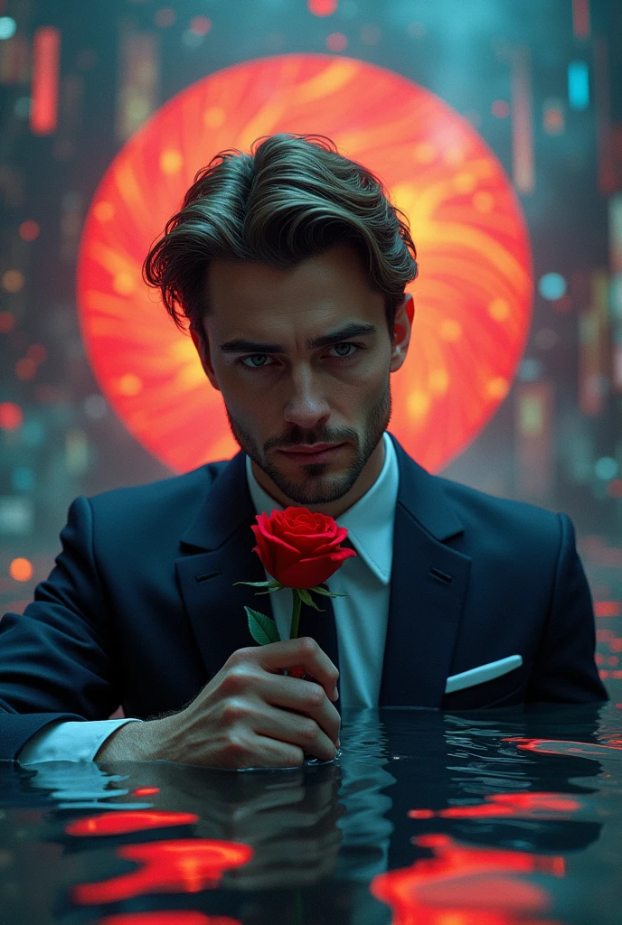 looking realistic , one smart handsome man , face hide lift in the ...