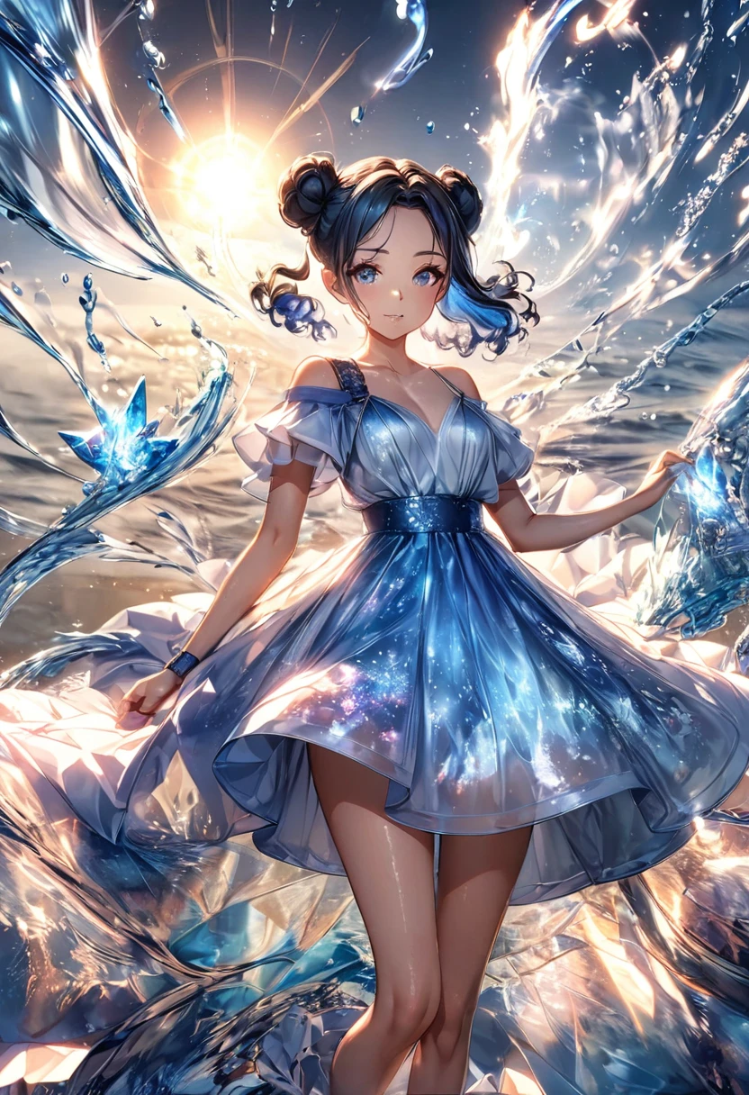 Super detailed, 8k, Angelic, Glass, Water in a Glass, Flowers in a ...