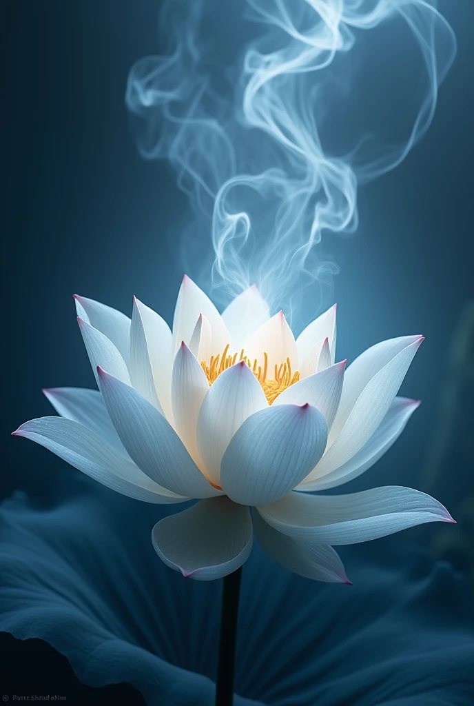 ( Perfectly Correct Anatomy ) A huge white lotus bud，lotus leaf - SeaArt AI