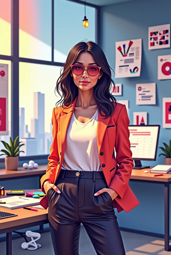 Cteate an attractive background of graphics designing service with a ...