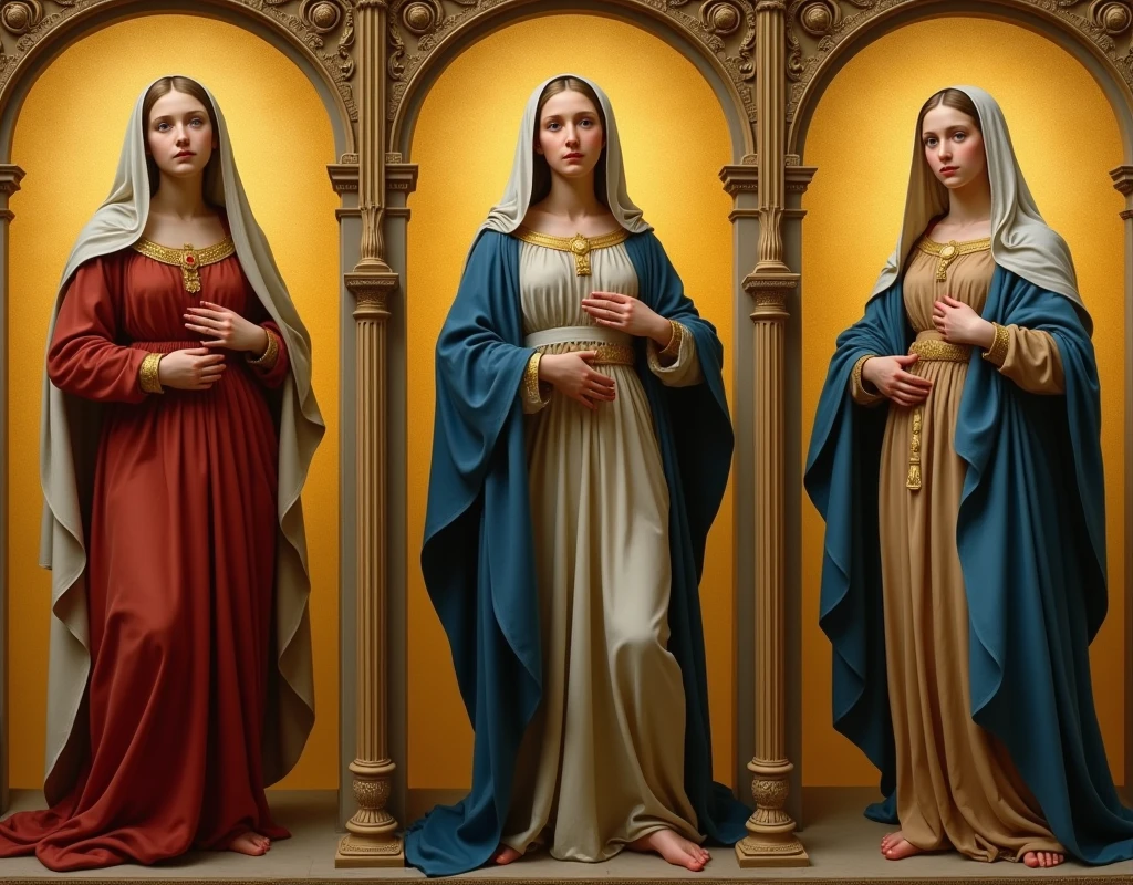 ((Highest quality)), ((masterpiece)), (detailed), Three stunningly ...