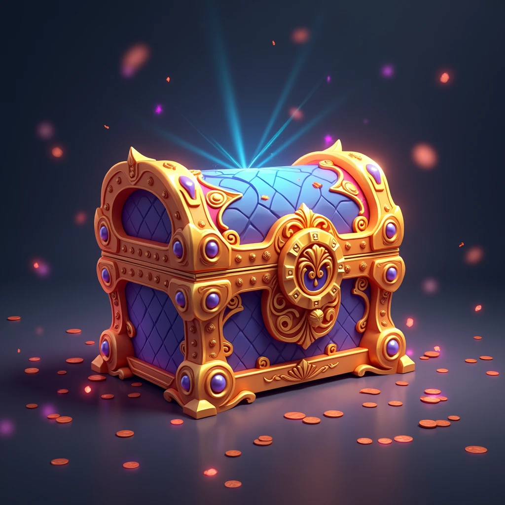Beautiful colorful treasure chest, intricate detailed design - SeaArt AI