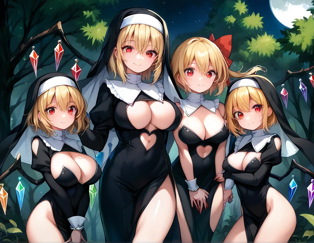 (top quality),break,(5+girls:1.21), standing,(blonde short hair - SeaArt AI