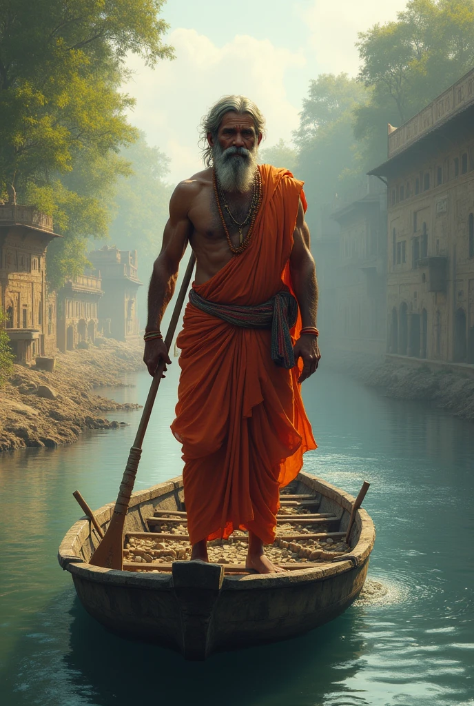 Kevat Indian ancient boatman - SeaArt AI