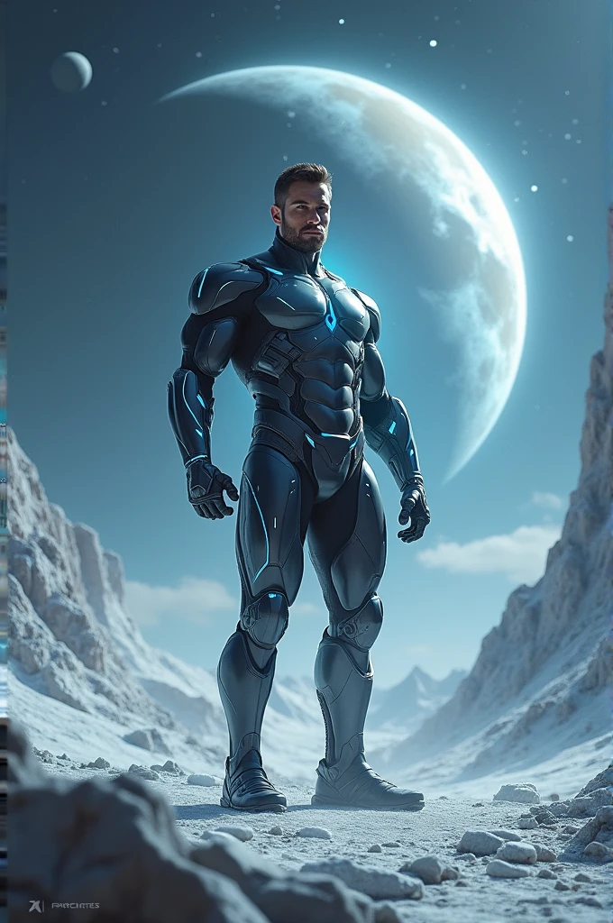 Man with superpowers in pluto - SeaArt AI
