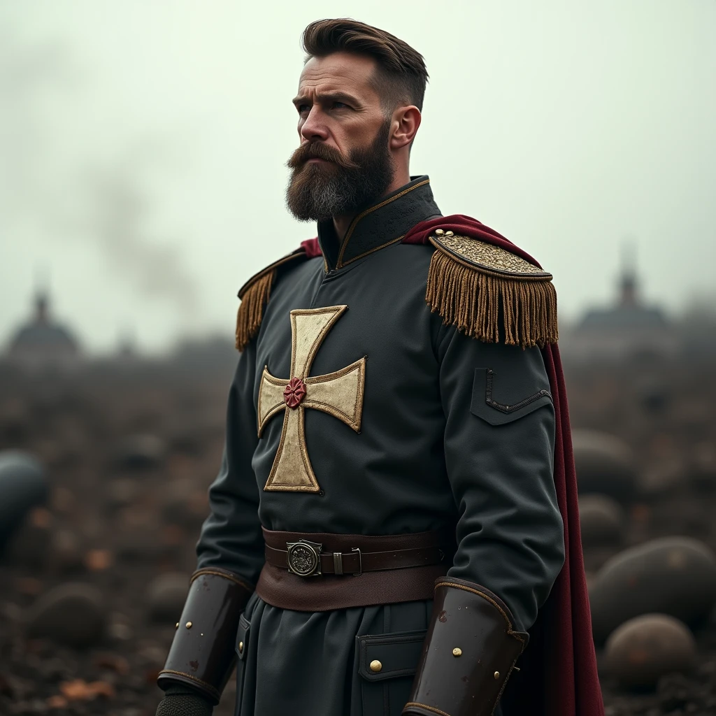 A templar with WW1 style with no armor - SeaArt AI
