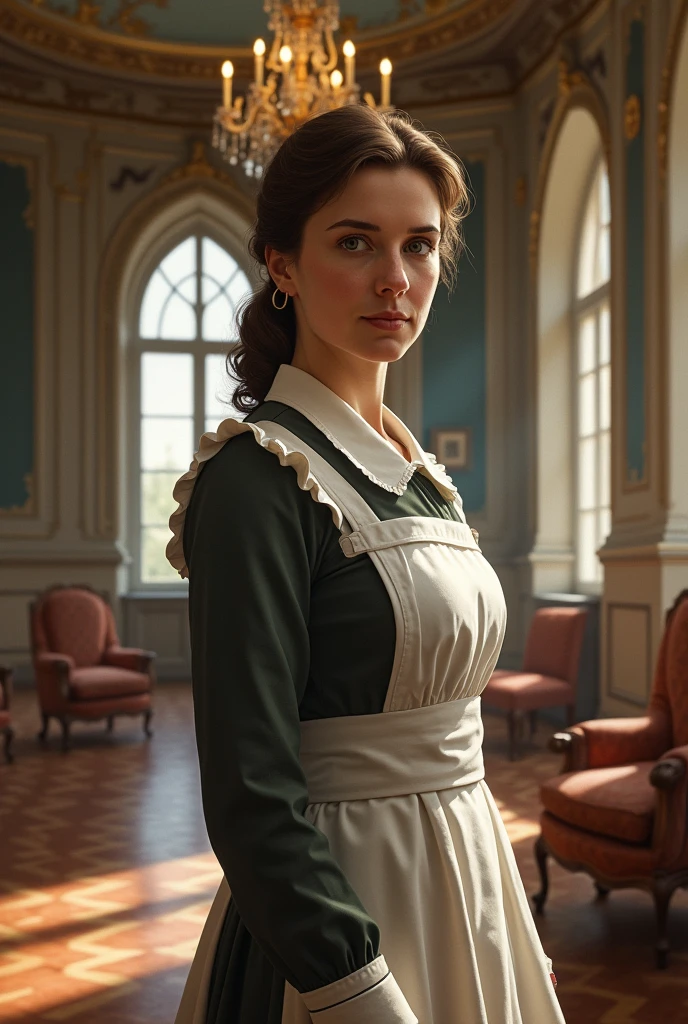Portrait of a housekeeper in a castle, 1850 - SeaArt AI
