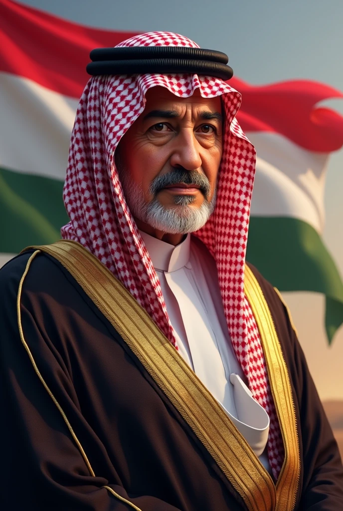 Avatar of Ali Abdullah Saleh with the waving flag of the Republic of ...