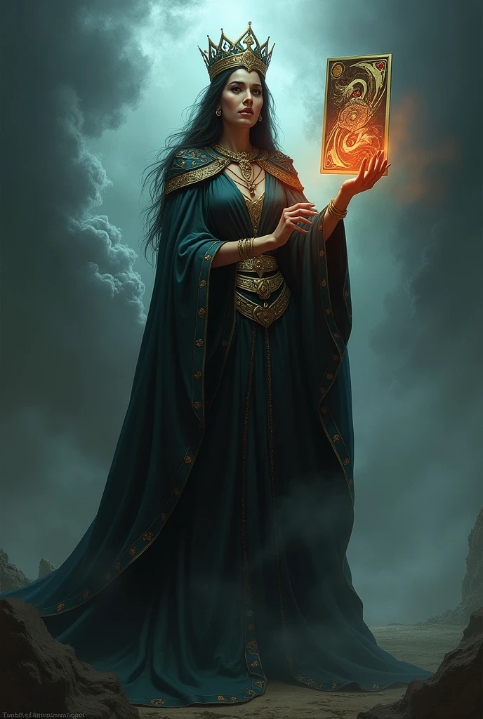 Queen, uno card,Dark - SeaArt AI